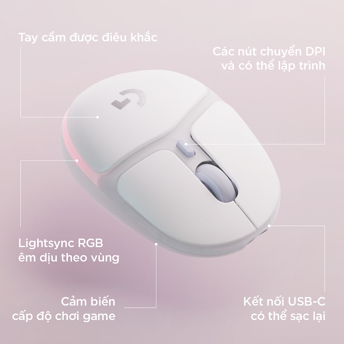 Logitech G705 Aurora wireless gaming mouse - Bluetooth & LIGHTSPEED ...