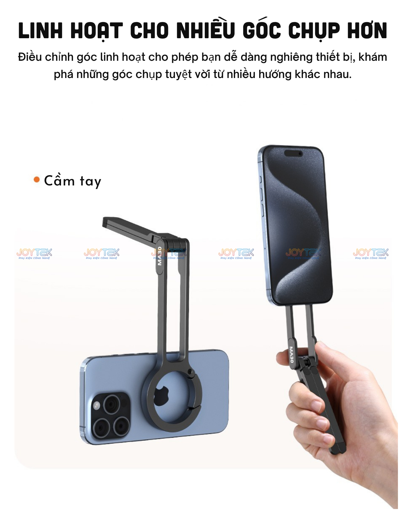 XO 2025 Mobile triangular 360 degree rotating tabletop magnetic selfie ...