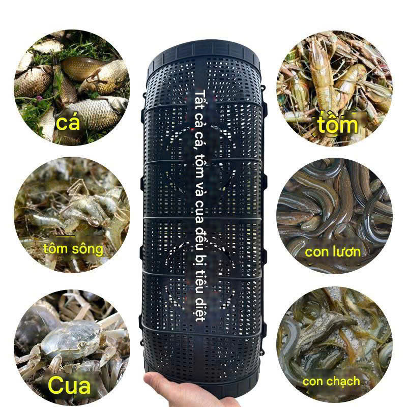 FISH TRAP, SHRIMP, CRAB, FISH NET WITH 2 LARGE DOORS 50cm x 20cm + Free ...