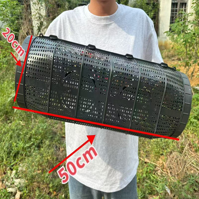 FISH TRAP, SHRIMP, CRAB, FISH NET WITH 2 LARGE DOORS 50cm x 20cm + Free ...