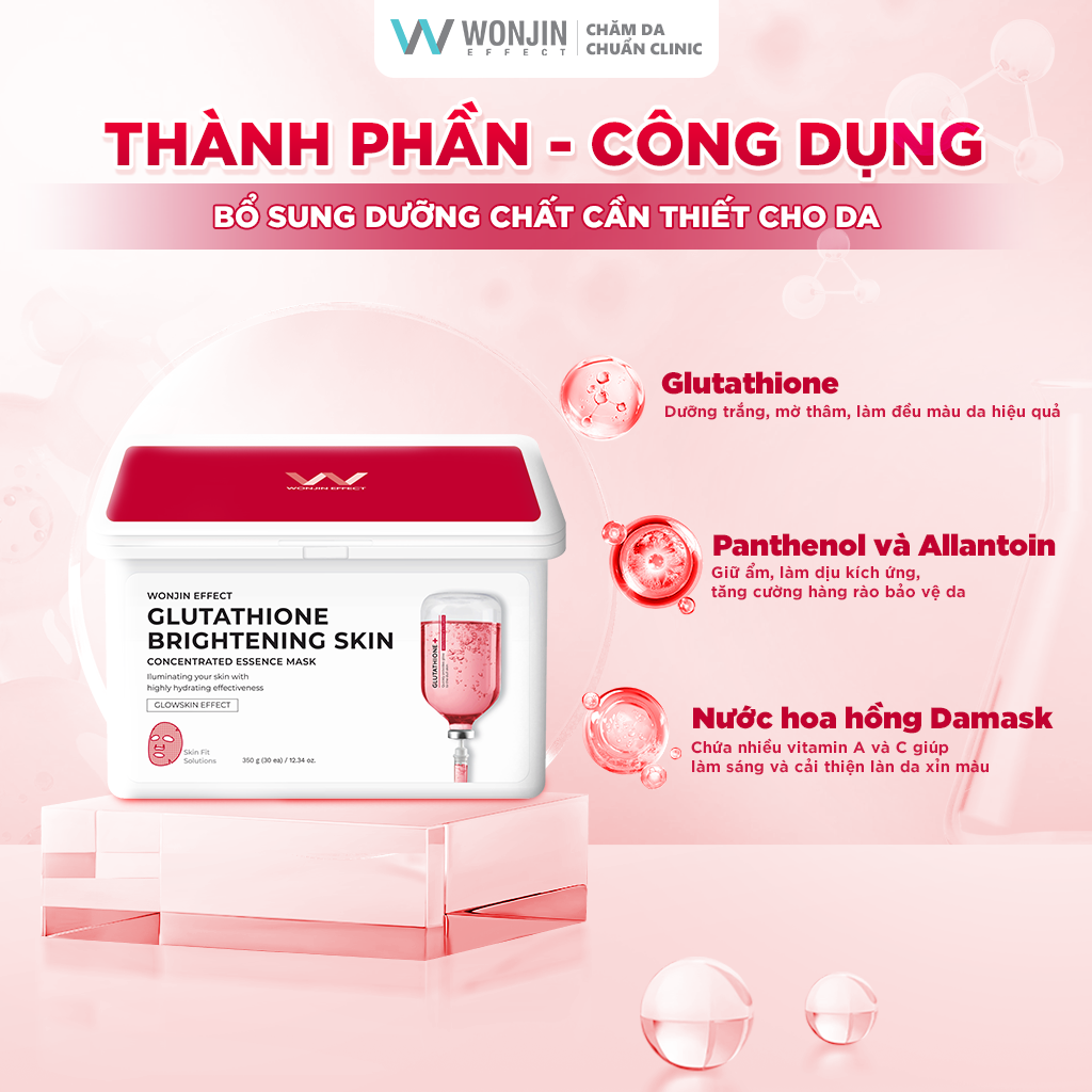 [August 15 - Free 1 Wonjin Mask] Box of 30 Glutathione Infusion Masks ...