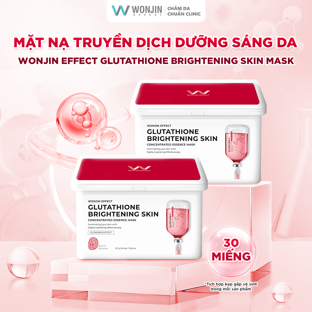 [August 15 - Free 1 Wonjin Mask] Box of 30 Glutathione Infusion Masks ...