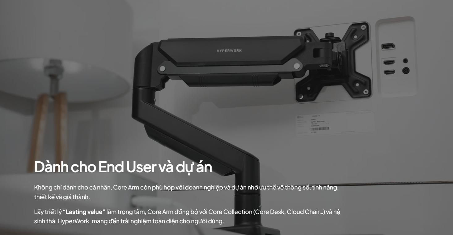 HyperWork Core Arm SA01 Ergonomic Monitor Stand | Shopee Malaysia