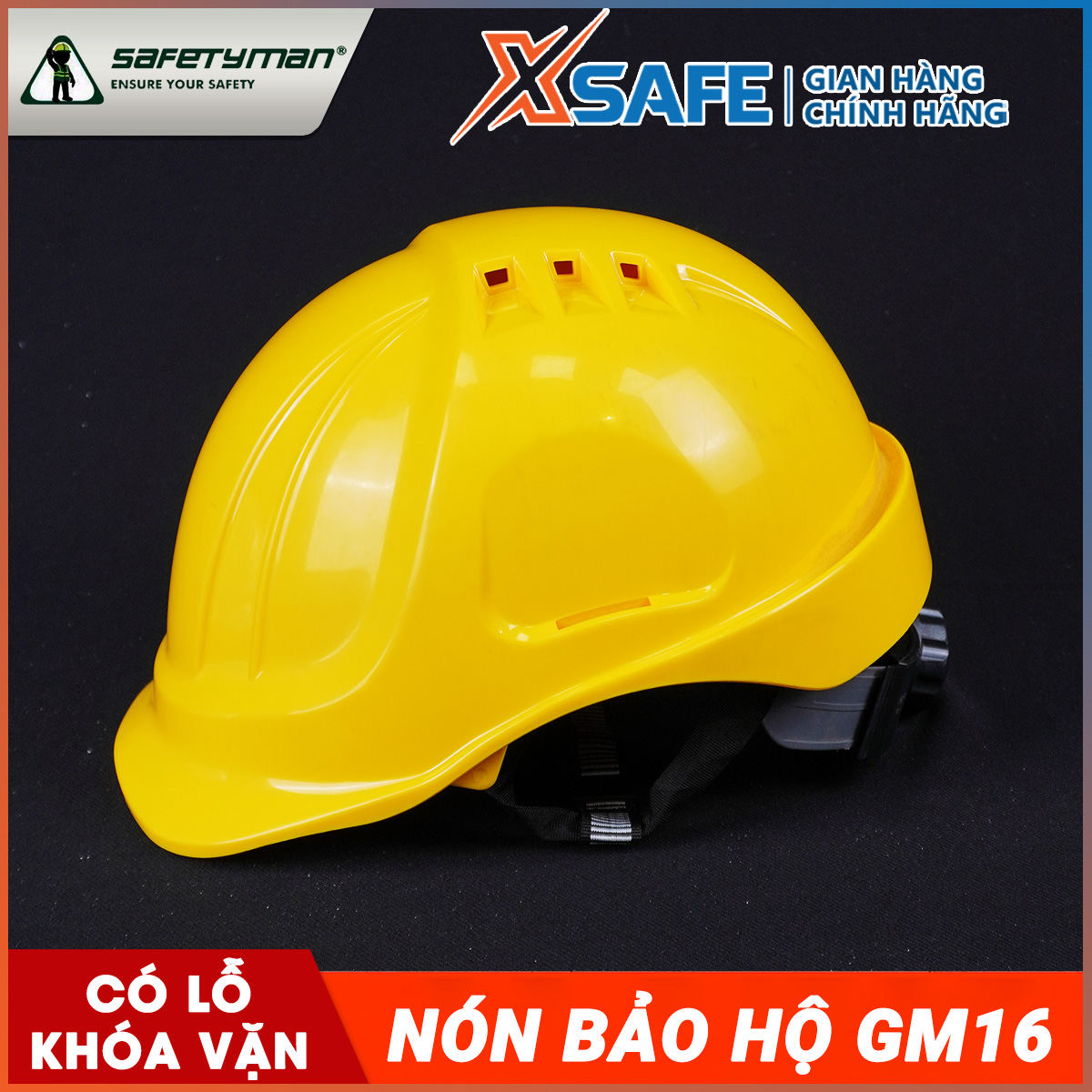 SAFETYMAN GM16 safety helmet, impact-resistant ABS plastic, adjustable knob, 2 colors white ...