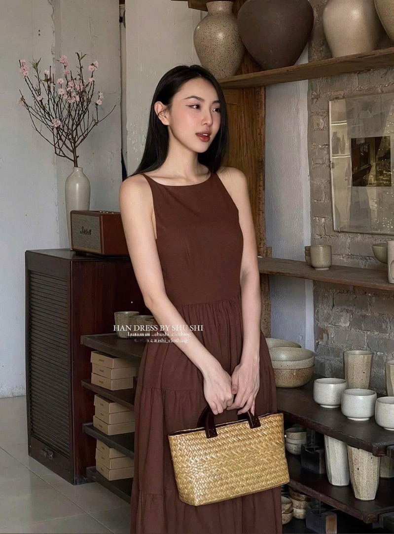Han Dress - Linen Dress Sleeveless Spread (original photo) | Shopee ...