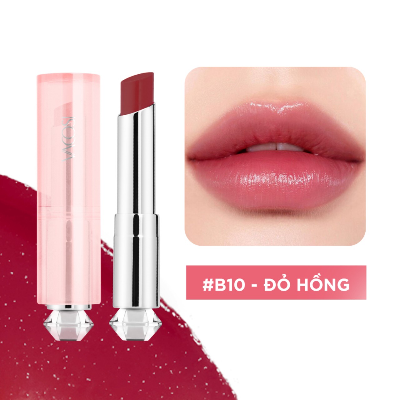 Vacosi B10 Wild Rose Tinted Lip Balm (Rose Red) | Shopee Malaysia
