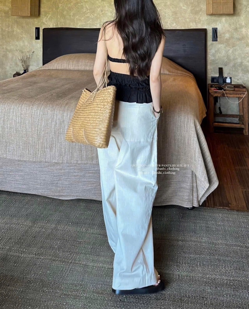 Lilie Top - Linen Backless Shrug Top (original photo) | Shopee Malaysia