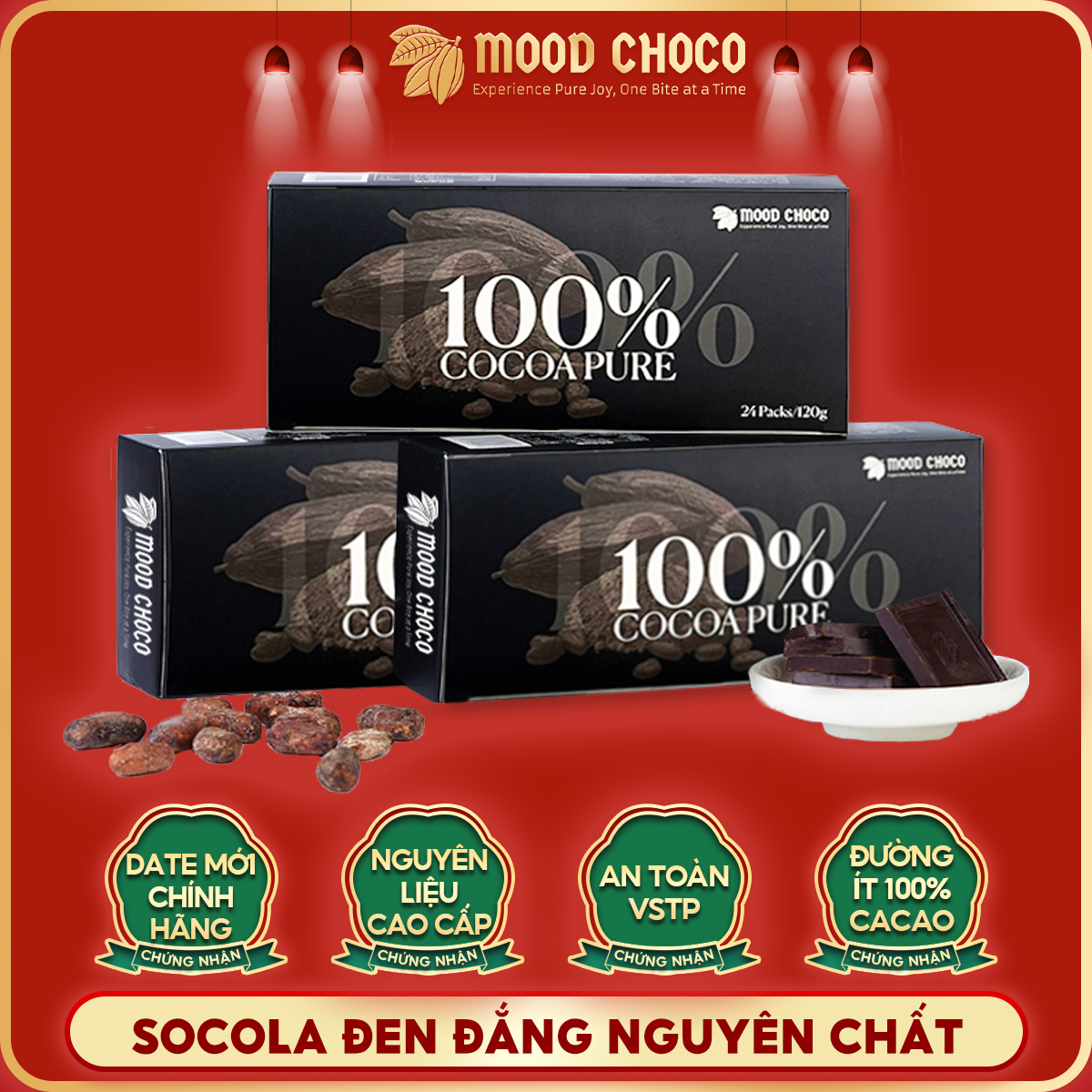 100% unsweetened pure bitter dark chocolate MOOD CHOCO diet chocolate ...