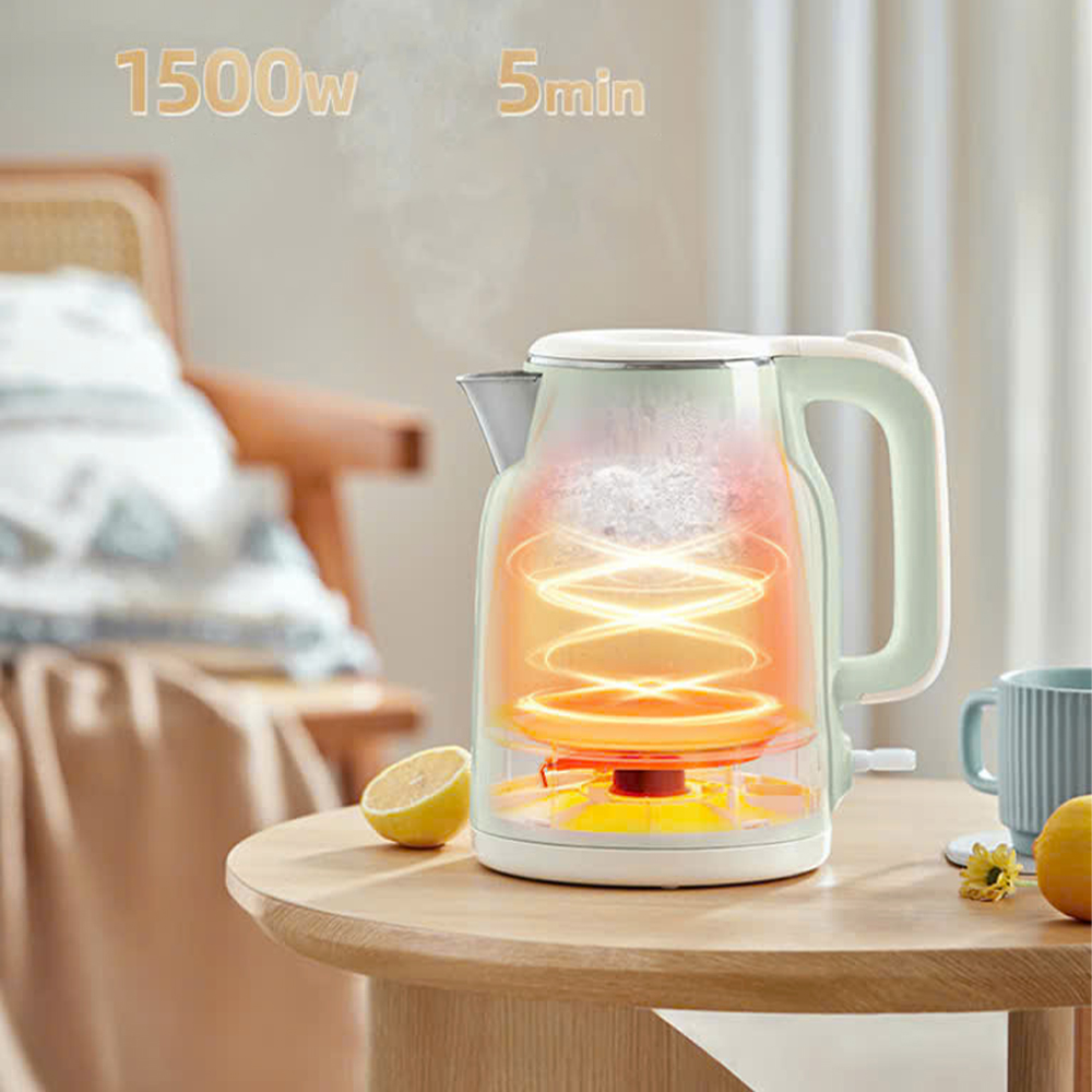 Bear Electric Kettle 1.5 Liter Capacity 1500W Super Fast Boiling Anti ...