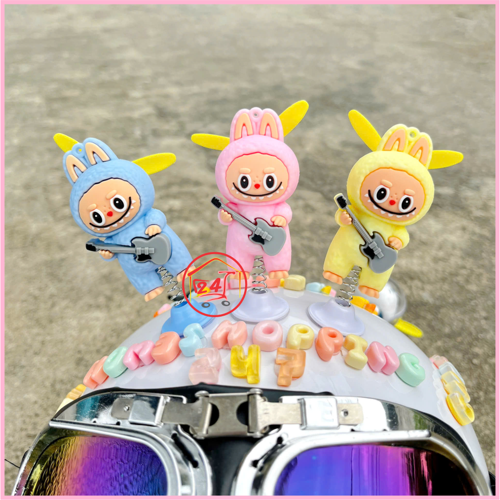XO Labubu helmet-mounted swing springs, car decoration accessories with ...