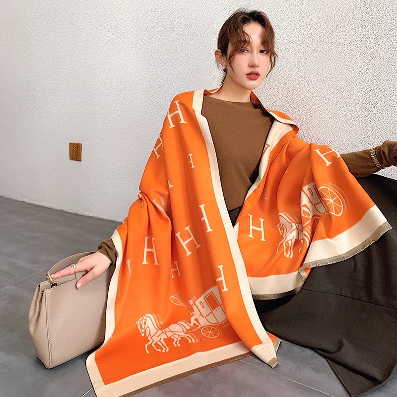 Scarf and shoulder wrap with H-shaped pattern, new model 2024 (KD05 ...