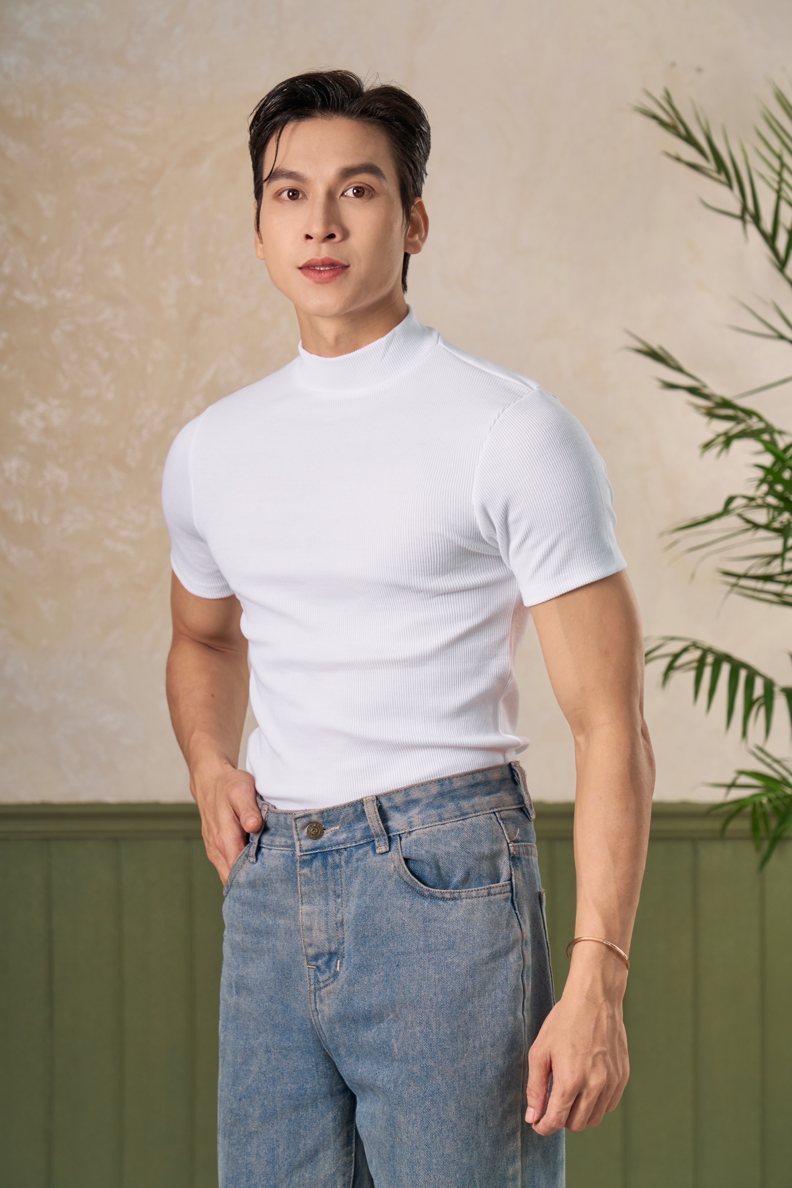 Mr Twins Brand High Quality Men's Short Sleeve Turtleneck T-Shirt | Shopee Malaysia