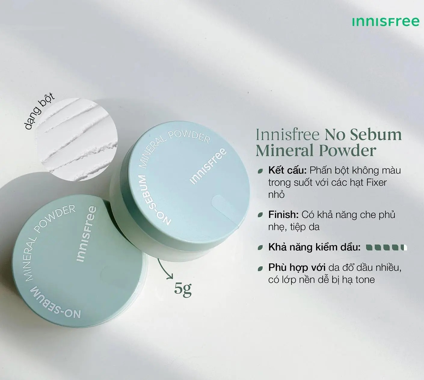 Innisfree No Sebum Powder 5G | Shopee Malaysia