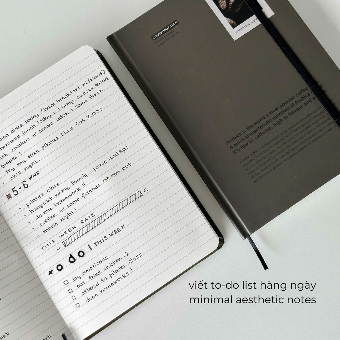 A5 horizontal dot grid notebook minimalist Crabit Coffee Beans Coffee ...