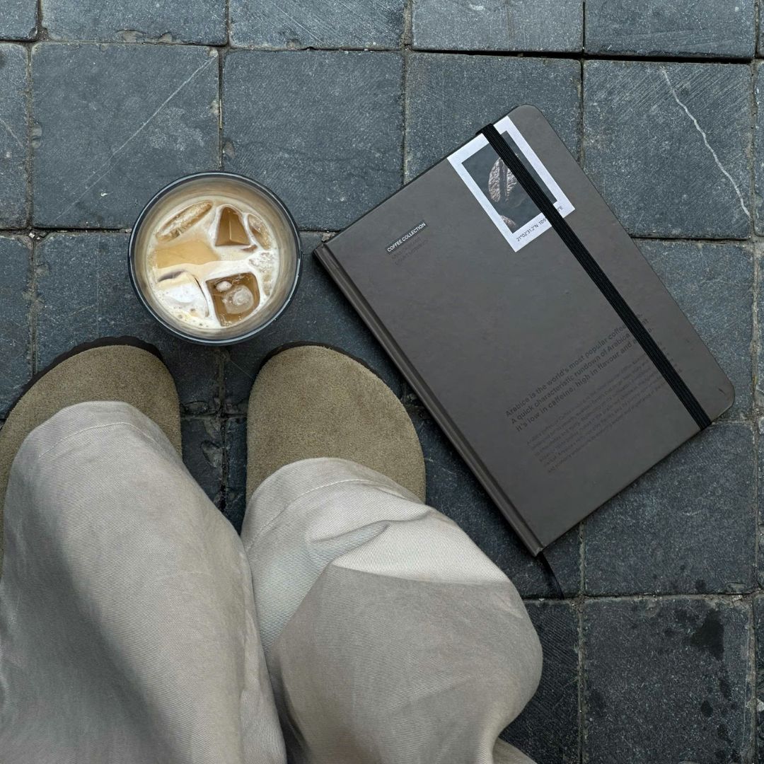 A5 horizontal dot grid notebook minimalist Crabit Coffee Beans Coffee ...