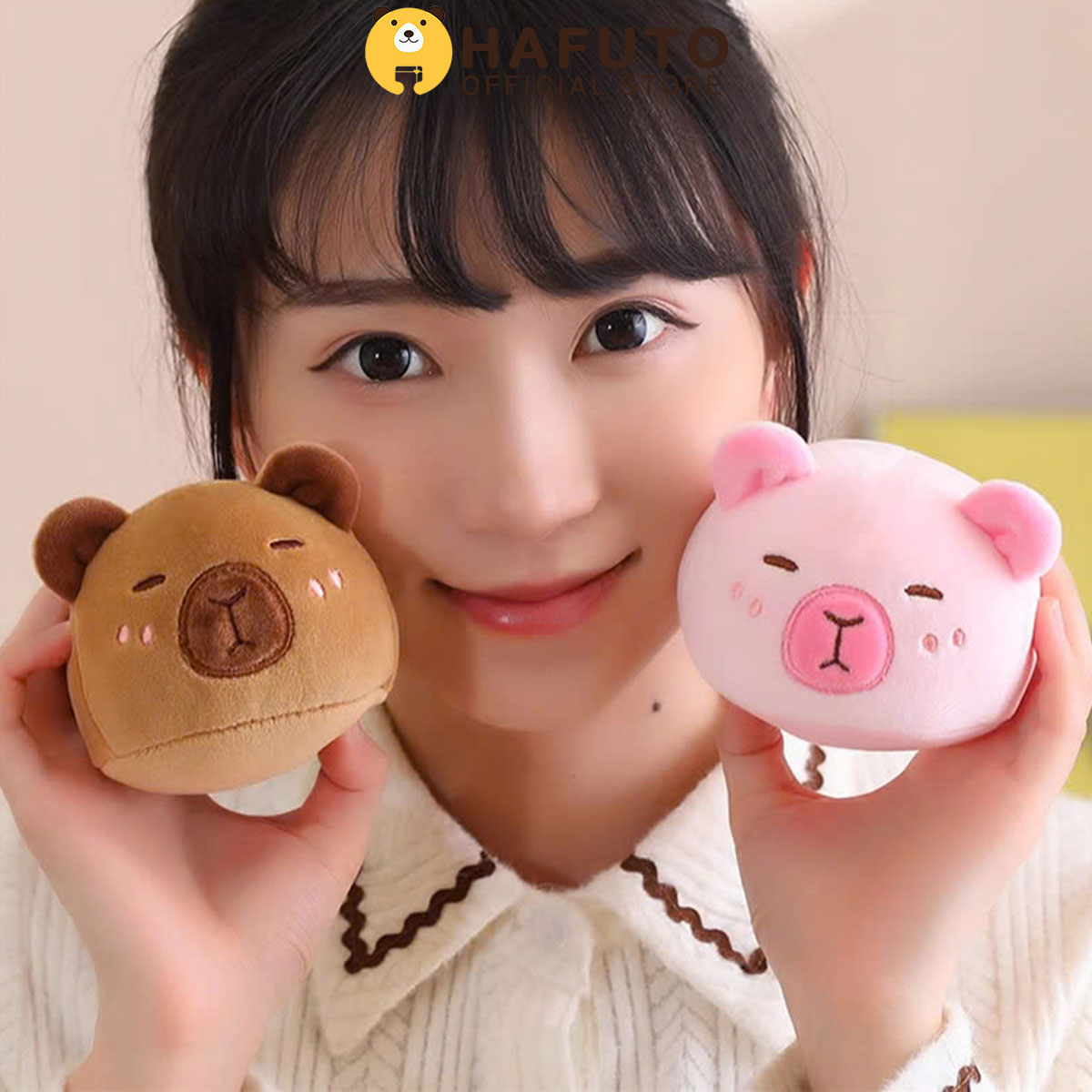 Hafuto Capybara Teddy Bear, Cute Capybara Pudding Bag Pillow, Toys for ...