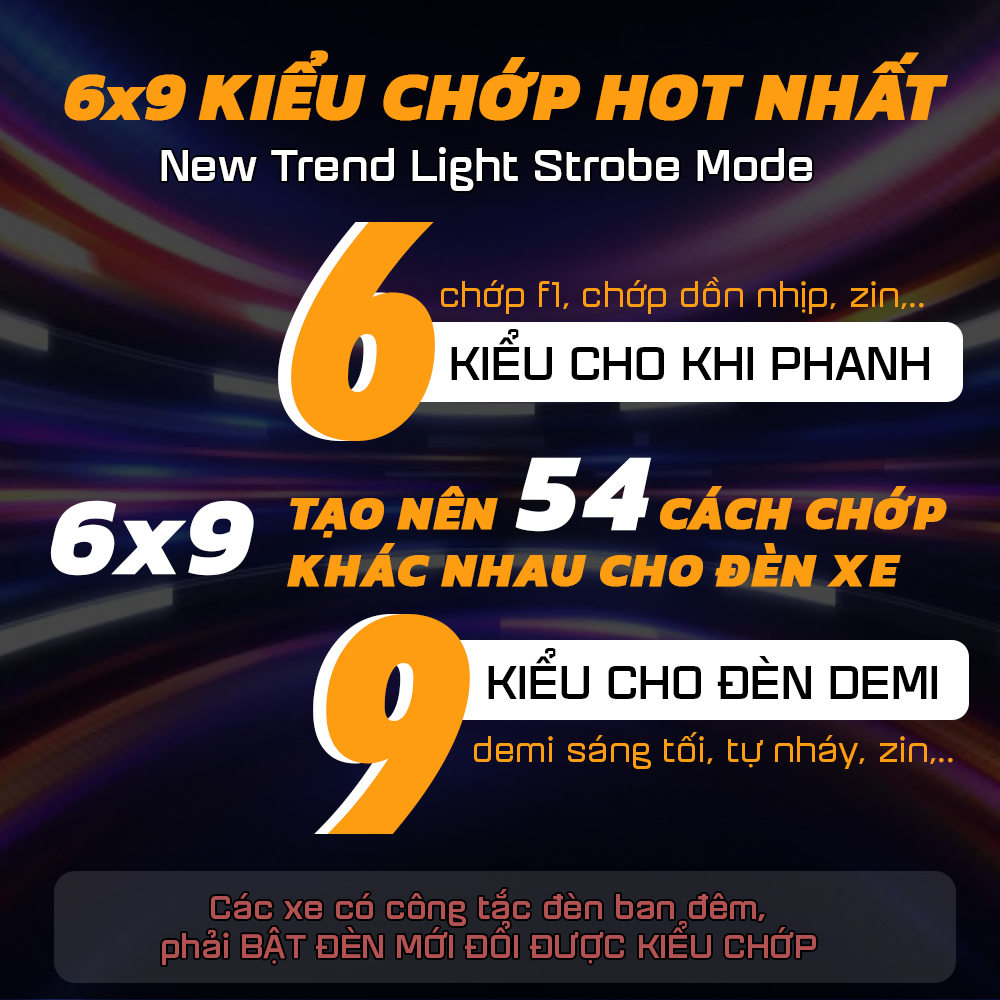VARIO - [MULTI 6x9] Circuit set with built-in F1 stop flasher with many ...