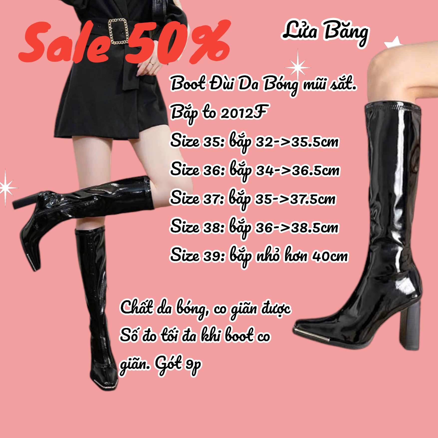 High-neck patent leather thigh boots with 7-inch platform heel Patent ...