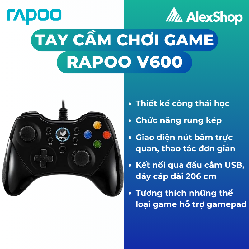 Rapoo V600S/ V600 Game Controller Genuine Ergonomic Controller | Shopee ...