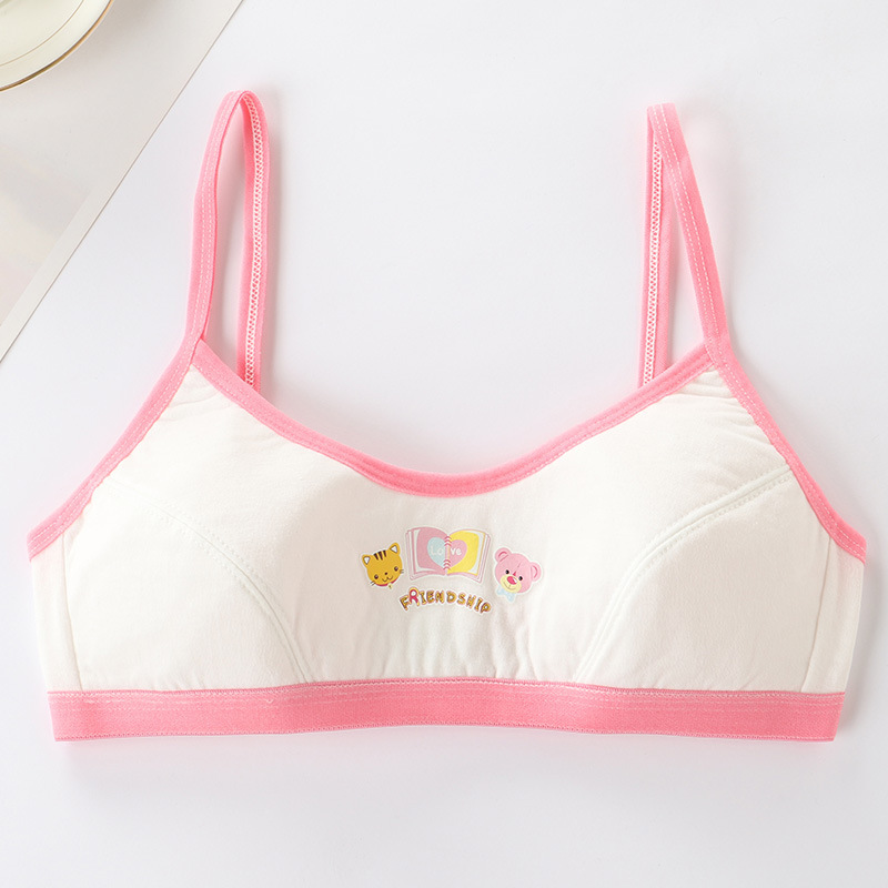 Bra for puberty girls with 3 clasps - Student leaf Bra with bust shape ...