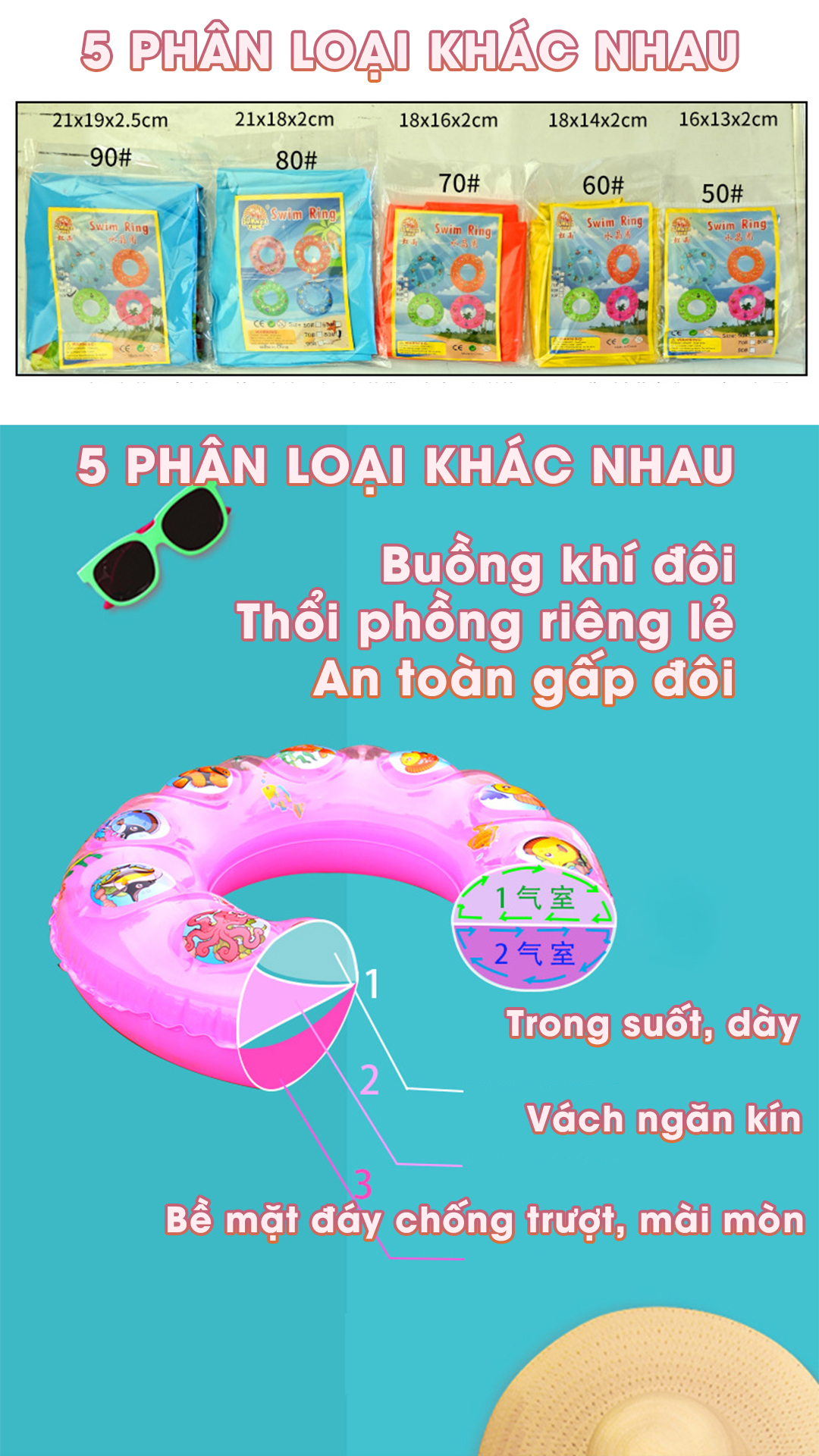 Automik Multifunctional Baby Swimming Ring Float Round Animal Shape ...