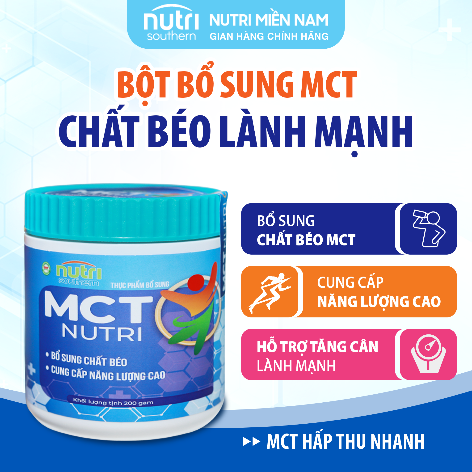 Healthy Fat MCT NUTRI for People with Poor Fat Absorption, Underweight ...