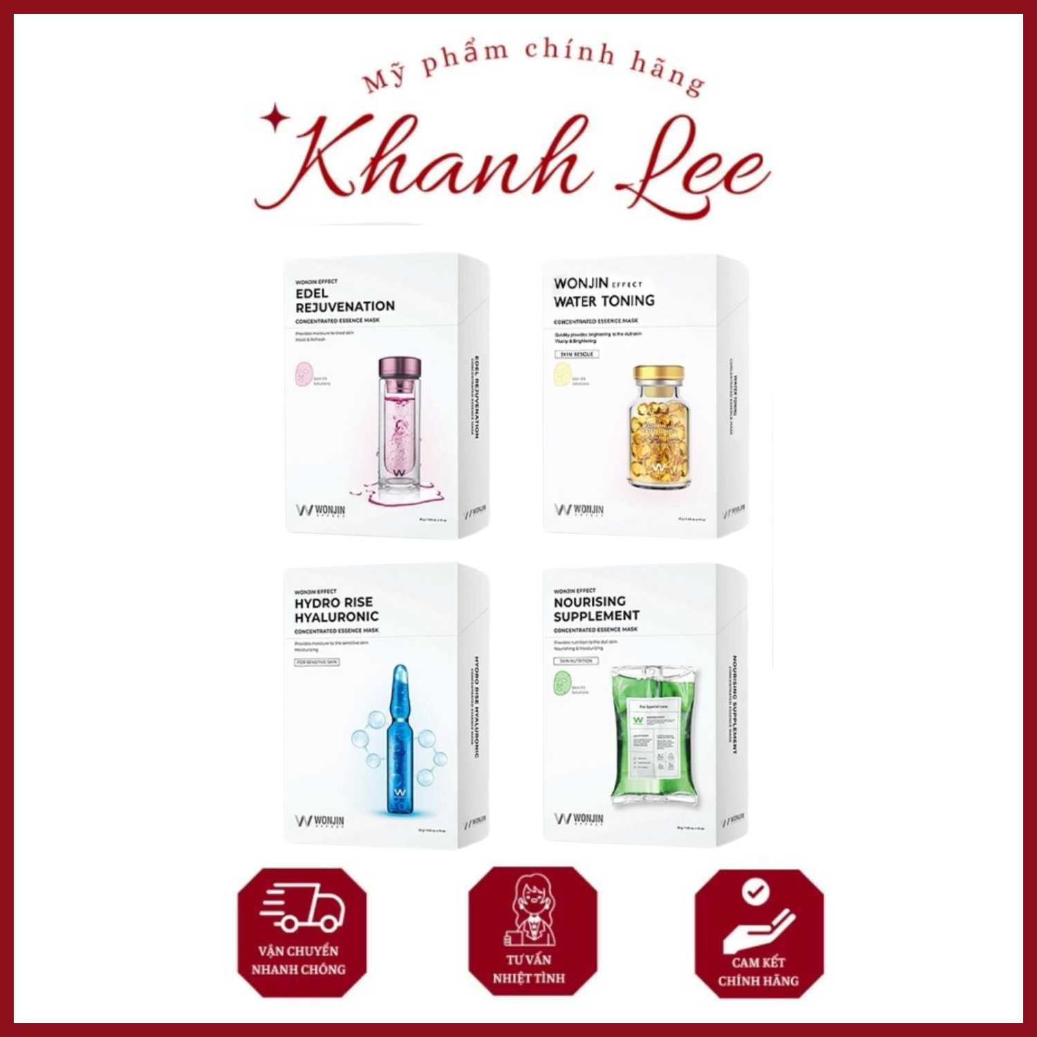 Box of 10 Wonjin Effect Concentrated Essence Mask 30g | Shopee Malaysia