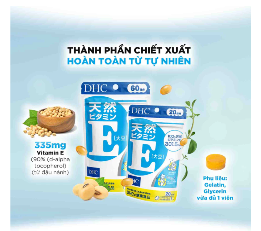 Dhc Vitamin E pills support skin hydration, reduce dark spots, and ...