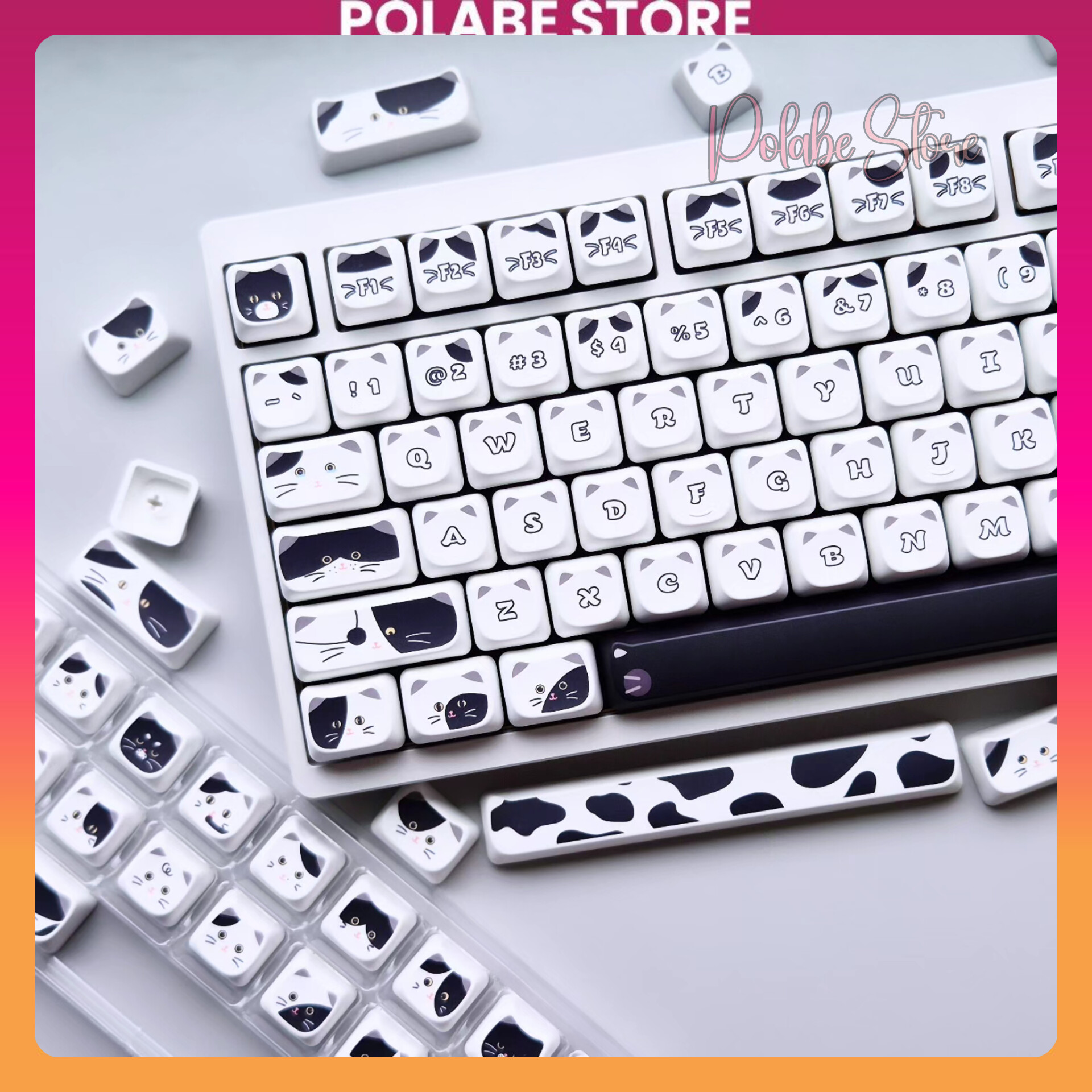 Synthesis of MAO Kitten profile PBT mechanical keyboard Polabe Store ...