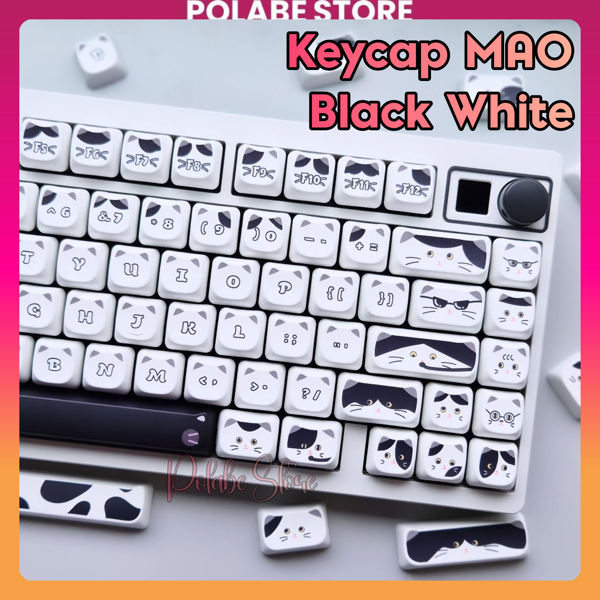 Synthesis of MAO Kitten profile PBT mechanical keyboard Polabe Store ...