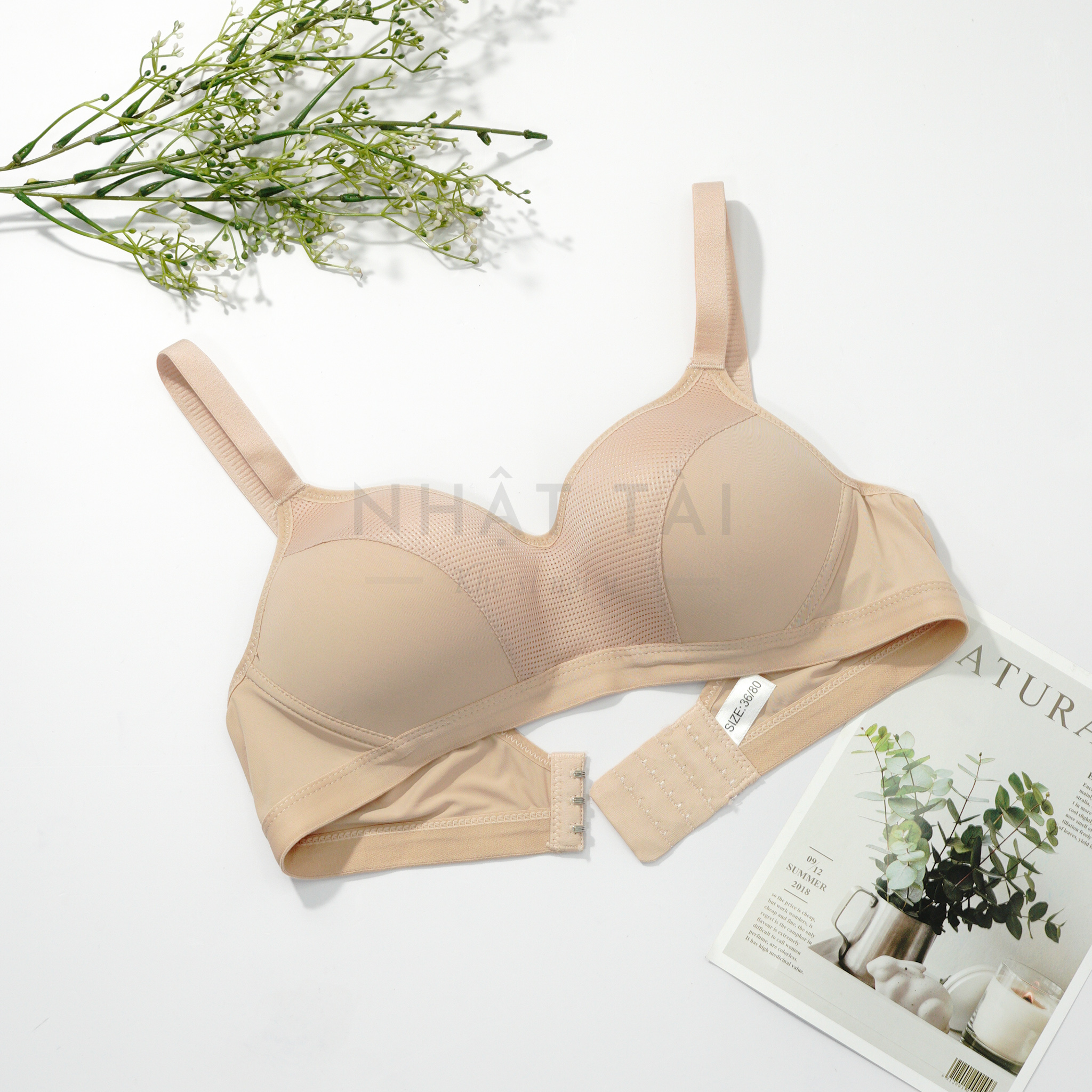 [36-42]B Cup thin padded underwire bra lifts and gathers plump breasts ...