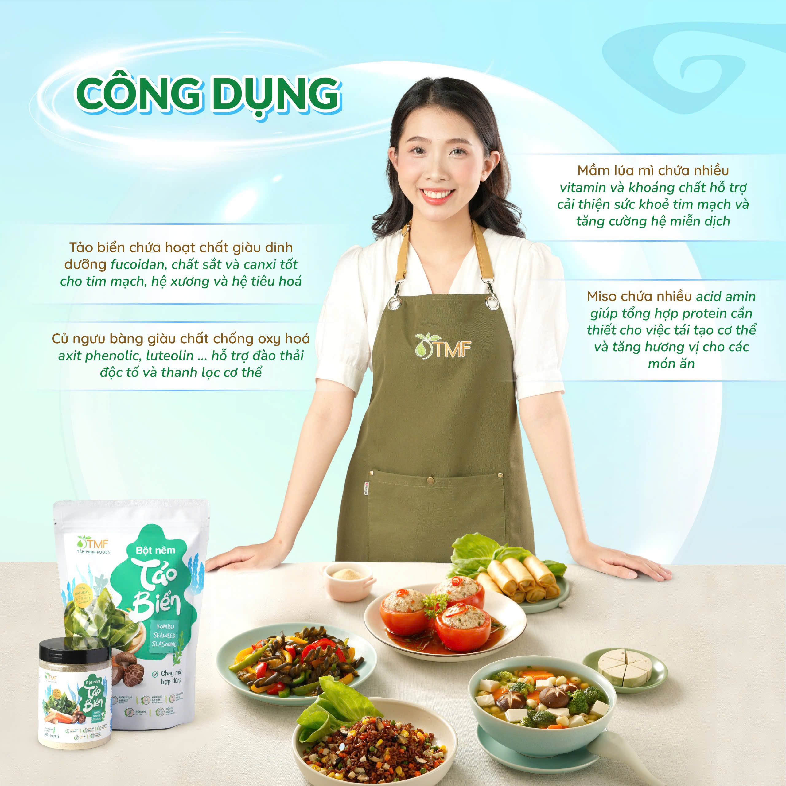 Combo of 2 bags of Tam Minh Foods Seaweed seasoning powder 900g without ...