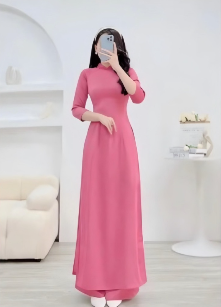 Azaly traditional ao dai, soft and smooth AMERICAN SILK fabric, 2 flaps ...