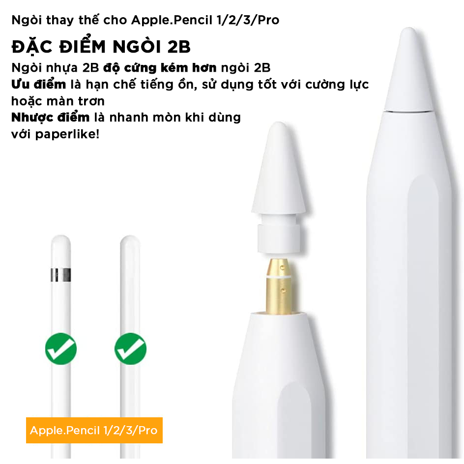 Ipad touch pen nib for Ap.Pencil 1 & 2 / Baseus Pencil / Ugreen Pencil ...