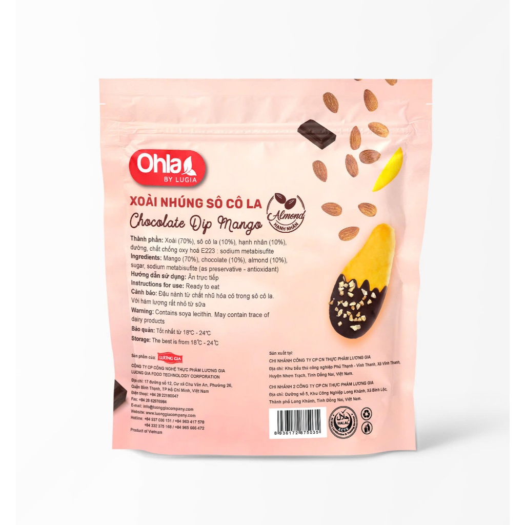 Ohla Almond Chocolate Dip Mango 100g | Shopee Malaysia