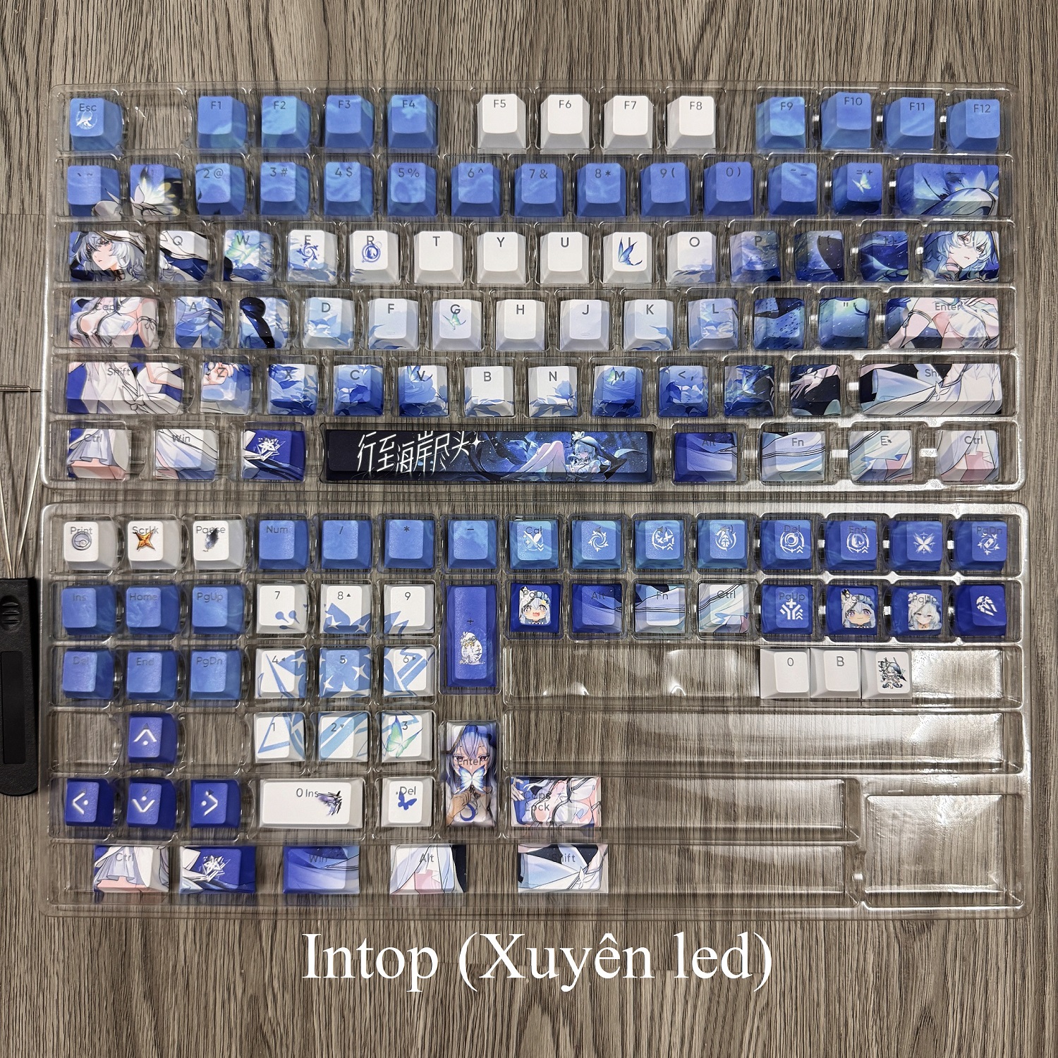 Wuthering Waves Shorekeeper thick PBT Keycap through led in dyesub 5 ...