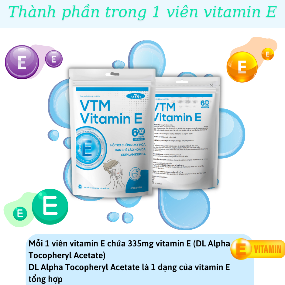 OXY Vtm vitamin E supplement pills improve health, support anti ...