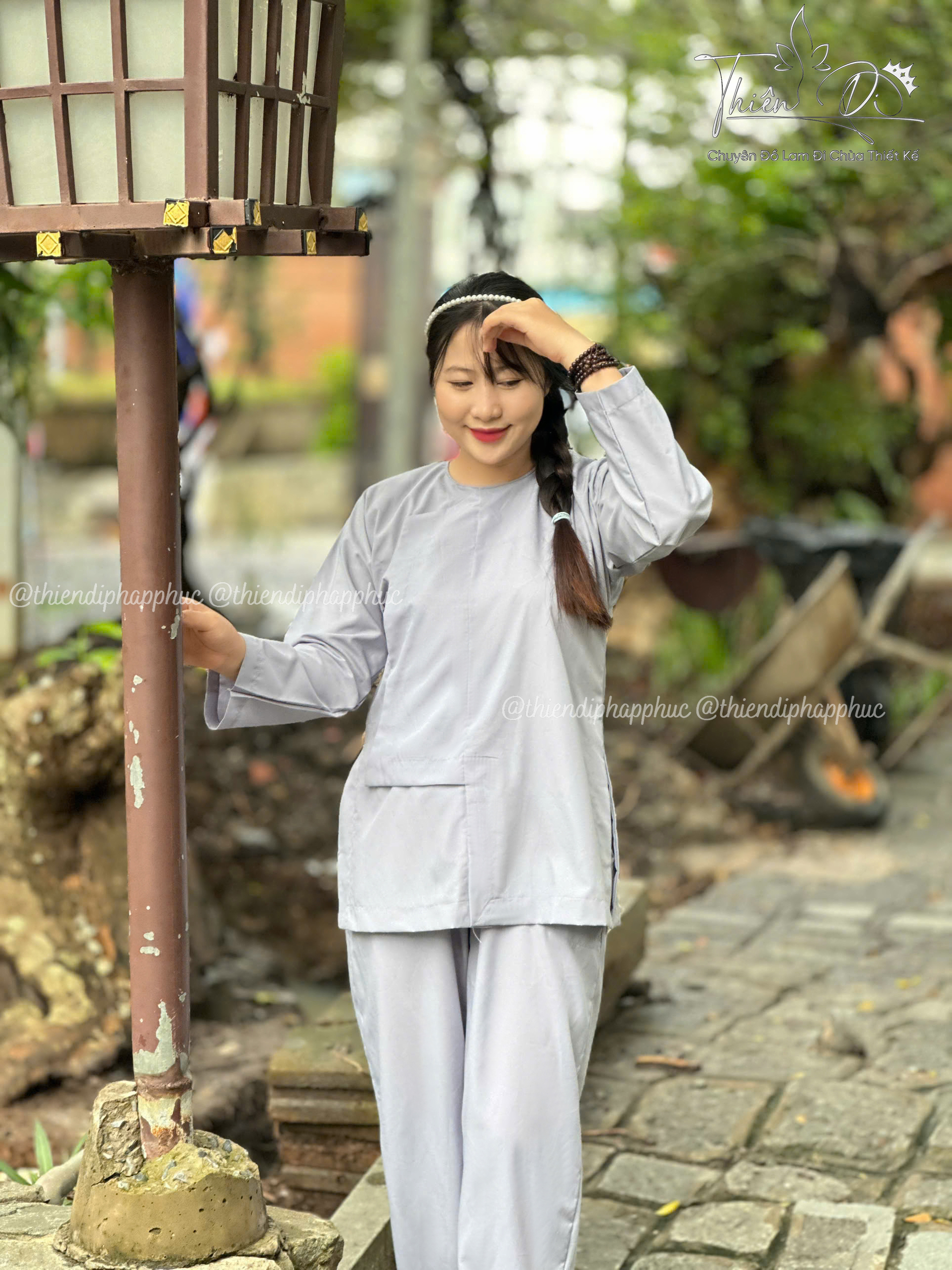 Women's blue tie clothes to go to the temple, kate silk clothes with ...