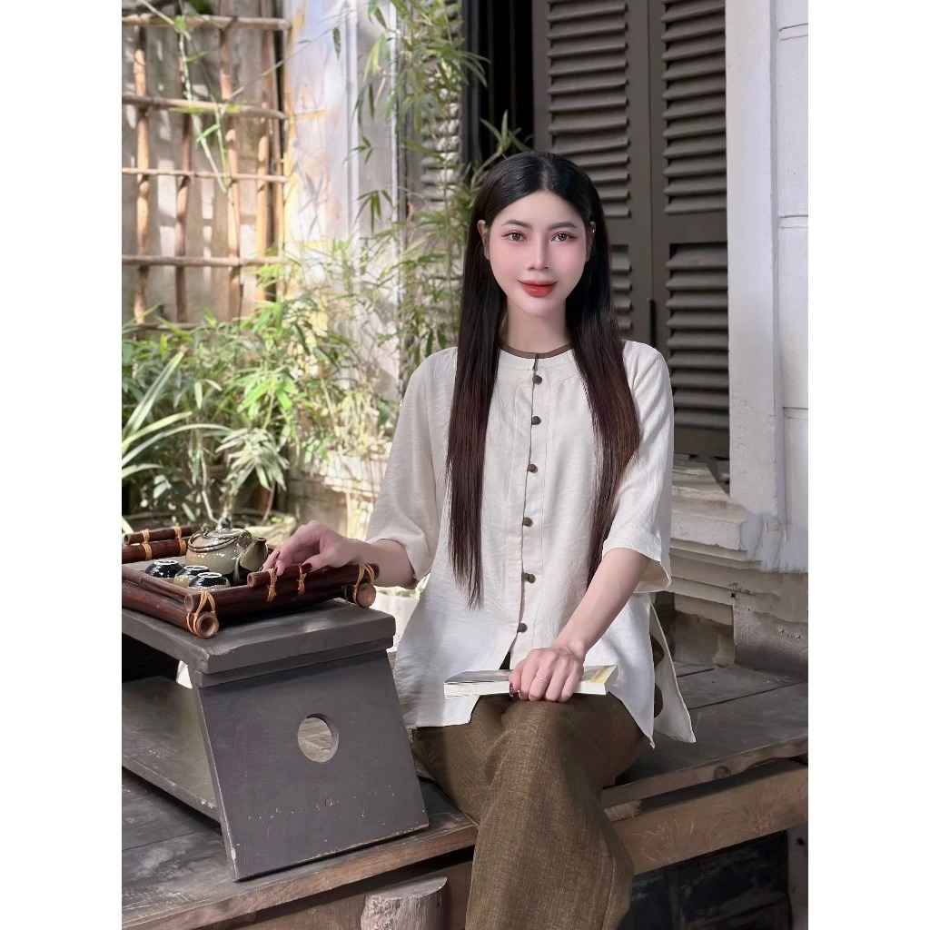 Beautiful women's temple clothes, temple clothes with wrapped buttons ...