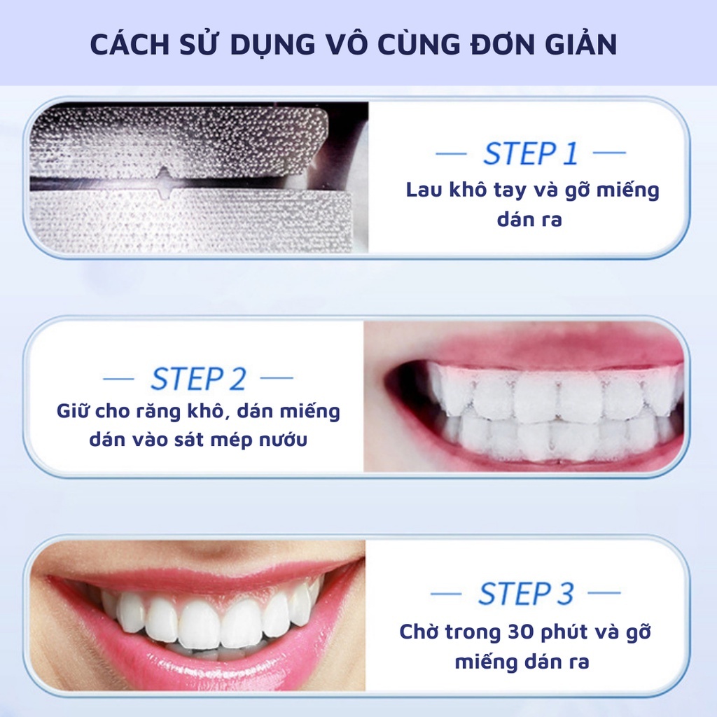 Dry Whitening Unismile teeth Whitening strips, exclusive PAP+ Whitening ...