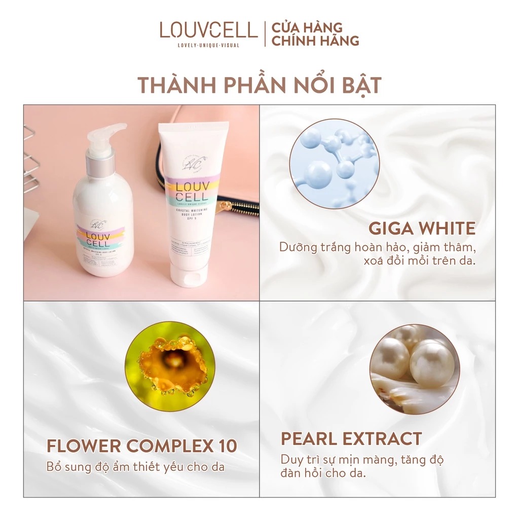 Louv Cell Crystal Whitening Body Lotion 120ml | Shopee Malaysia