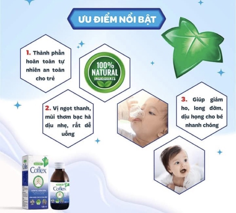 Coflex herbal cough syrup 120ml helps relieve cough, clear phlegm, sore ...