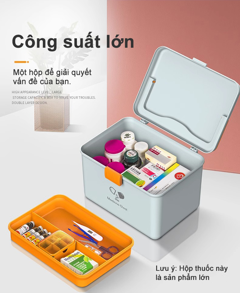 Tvt Multifunctional 2-Tier Family Medicine Box Medicine Sorting ...