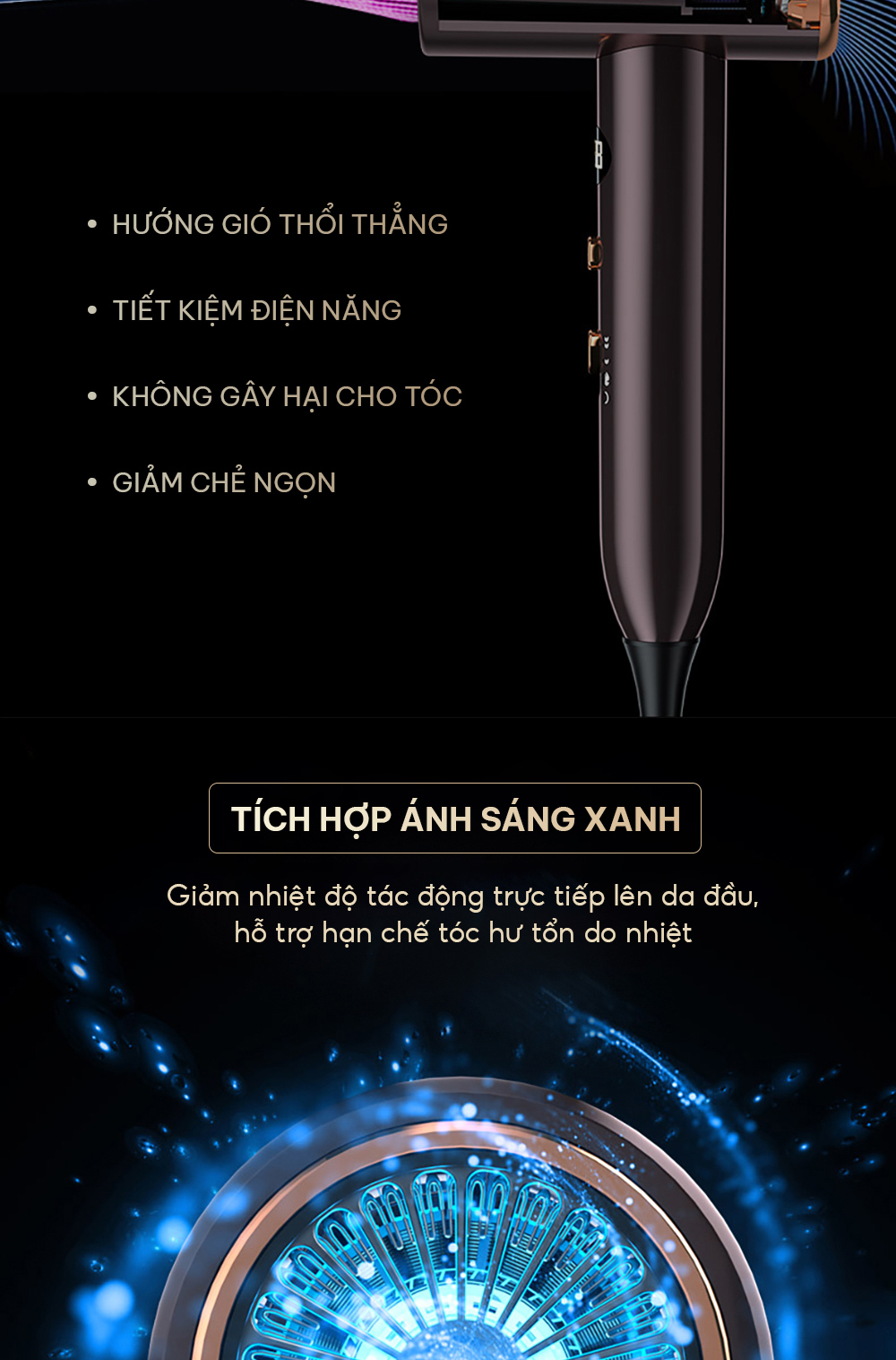 Cwell C08HD hair dryer with high capacity 2500W, with Led screen ...