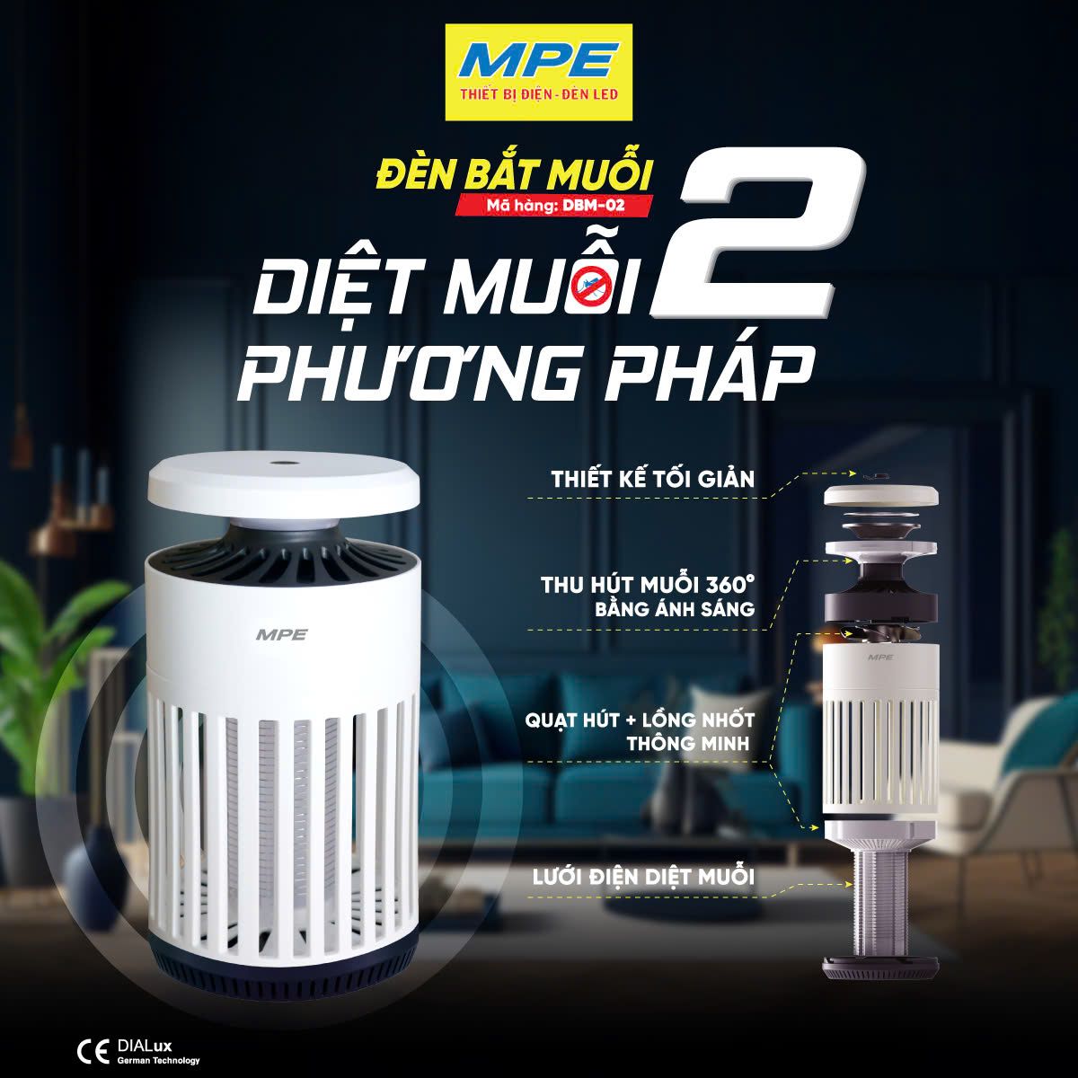 Mpe mosquito killer lamp series DBM-02 sucks mosquitoes 360 degrees ...