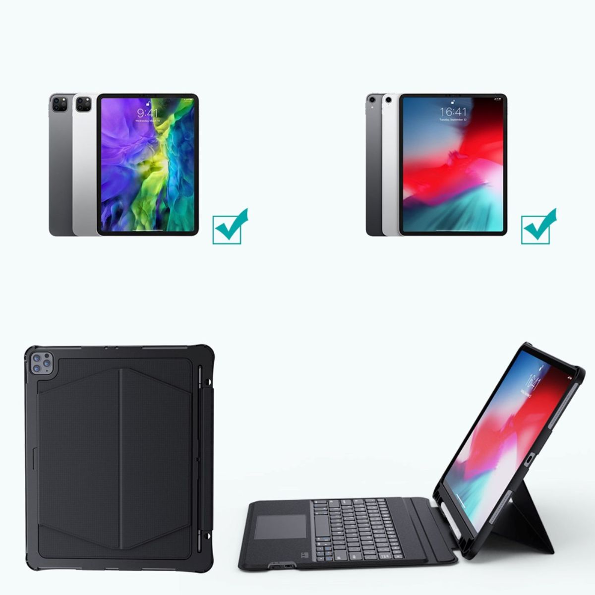 Choetech BH-015 detachable touchpad keyboard case for Ipad Pro 12.9inch ...