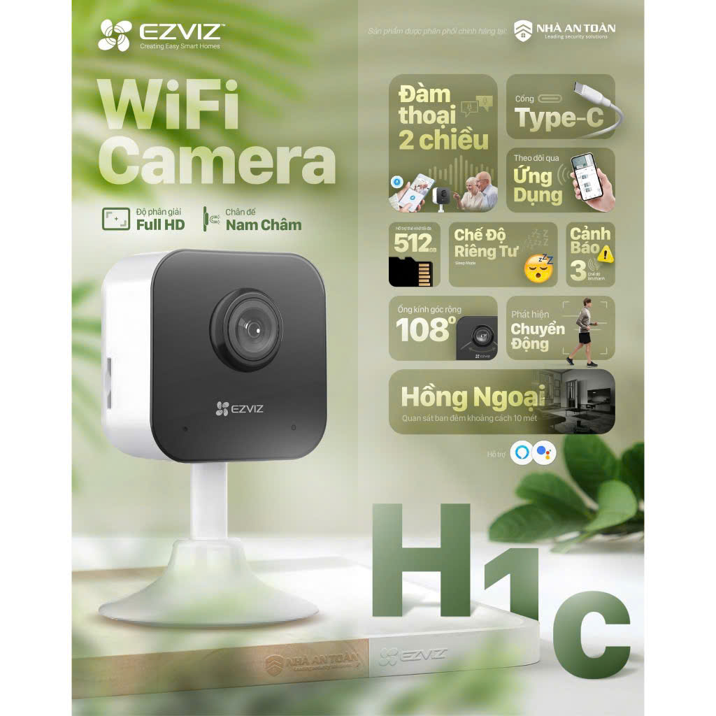 Genuine Ezviz H1c C1C 2MP wifi Camera, 2-way conversation | Shopee Malaysia