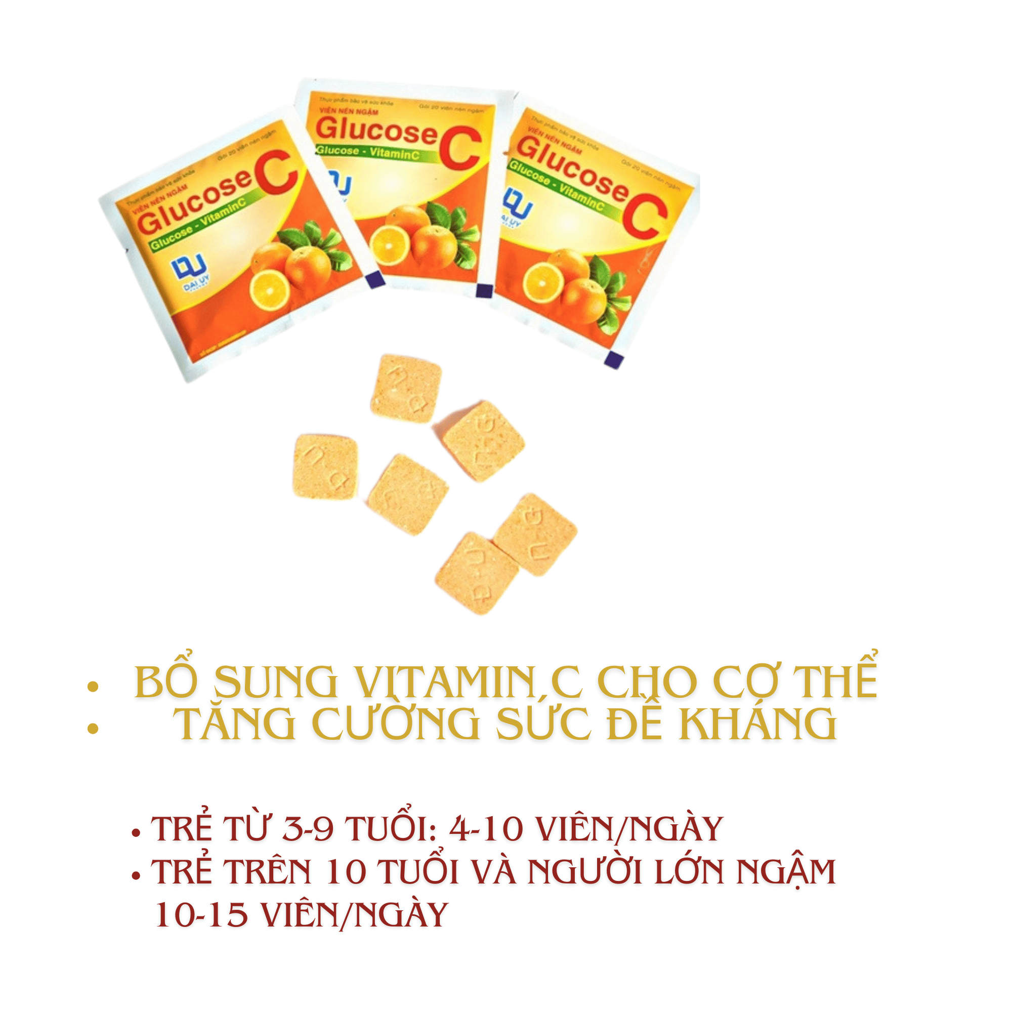 Glucosec vitamin C lozenges can be used for children from 2 years old ...