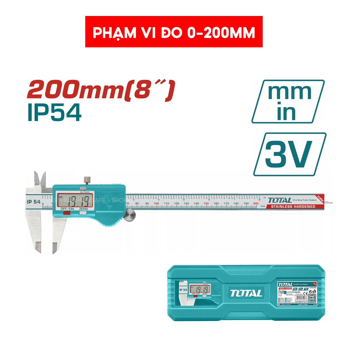 Total TMT electronic caliper321506, measuring range 150mm or 200mm ...