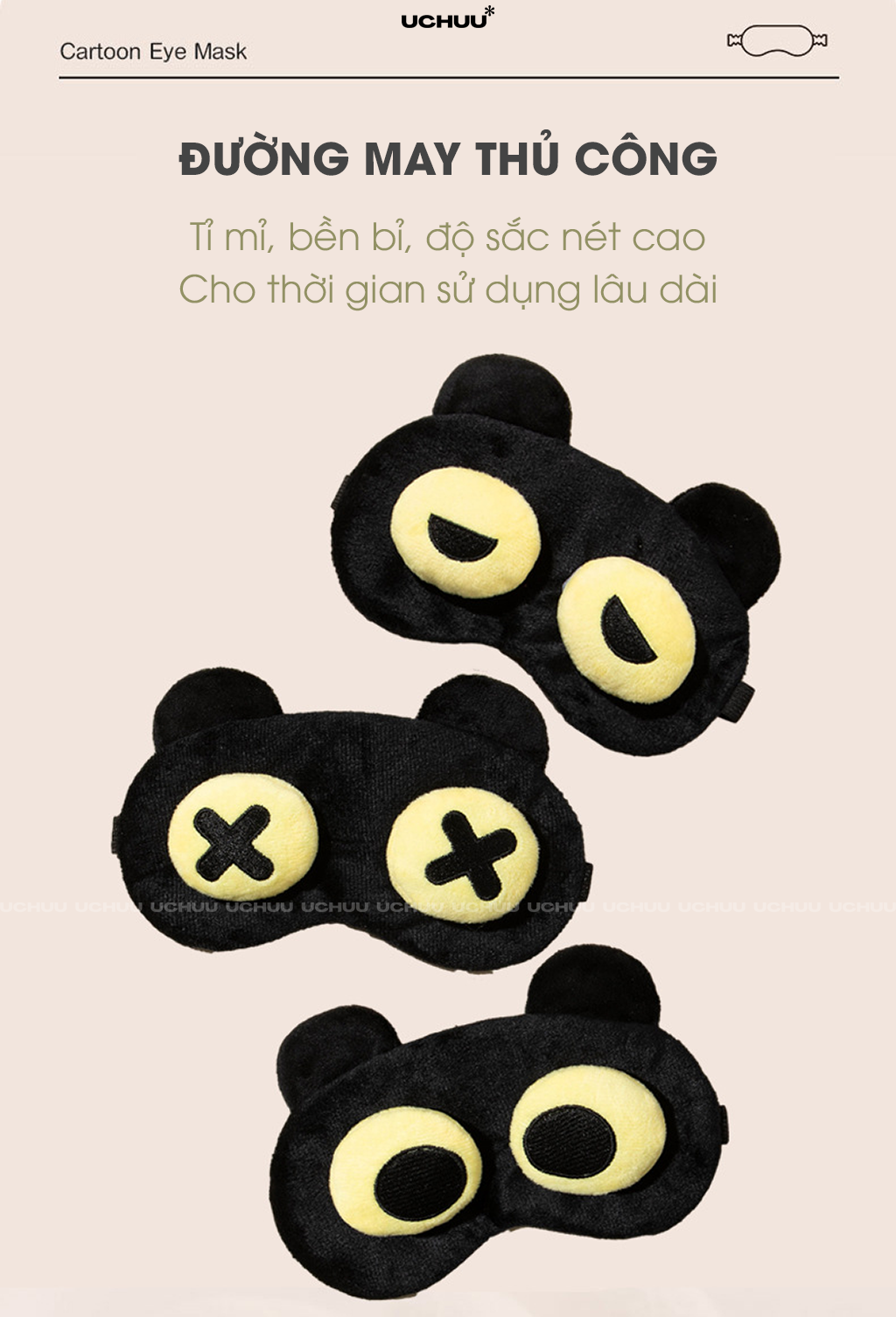 [Free Gel Bag] UCHUU Cotton Blindfold Sleeping Blindfold, Relaxing ...